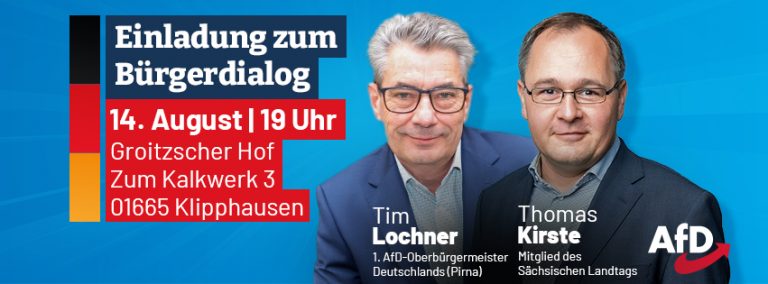 Tim Lochner, Oberbürgermeister von Pirna, und Thomas Kirste ...